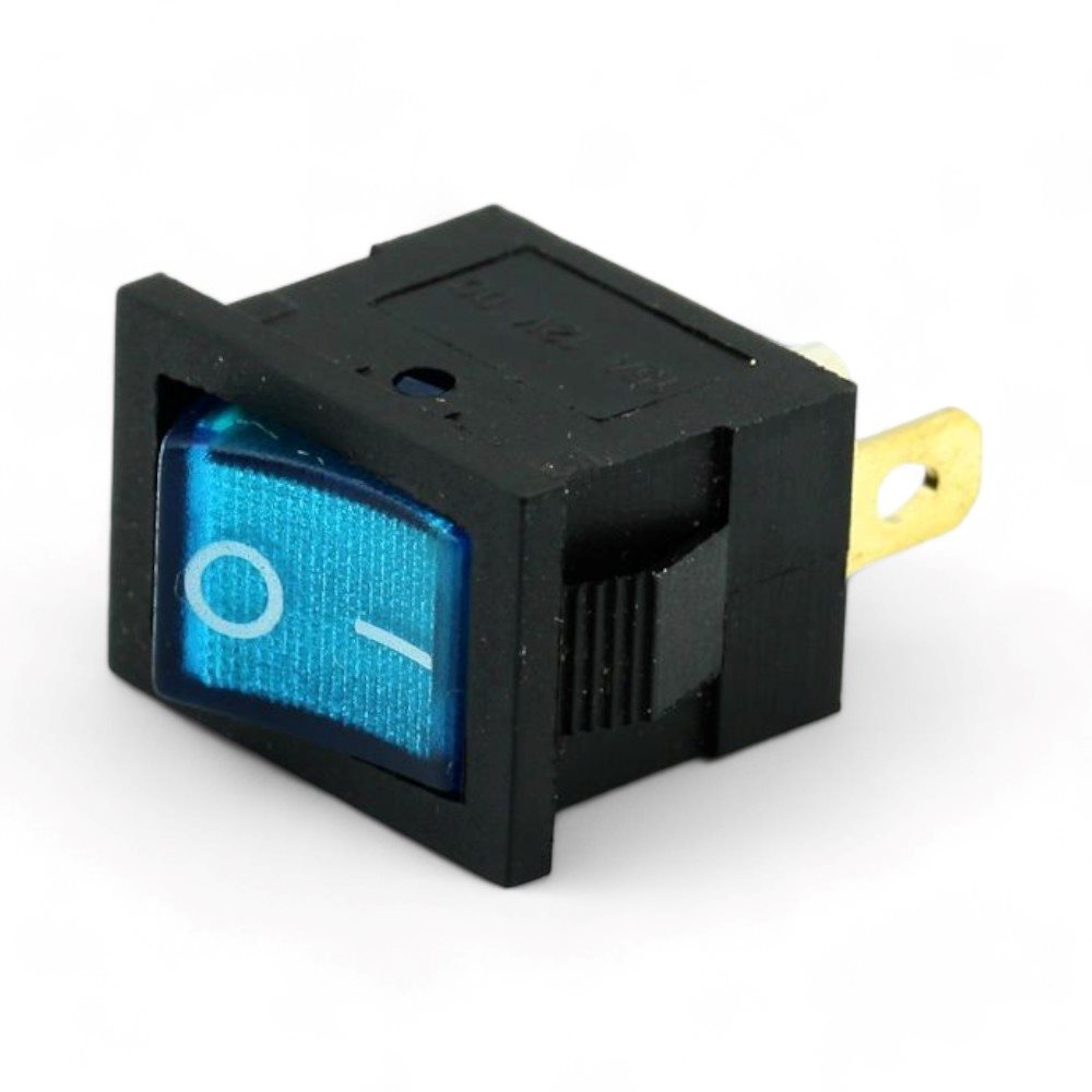 Mini Wipschakelaar 12V/16A Blauw - TipPoint